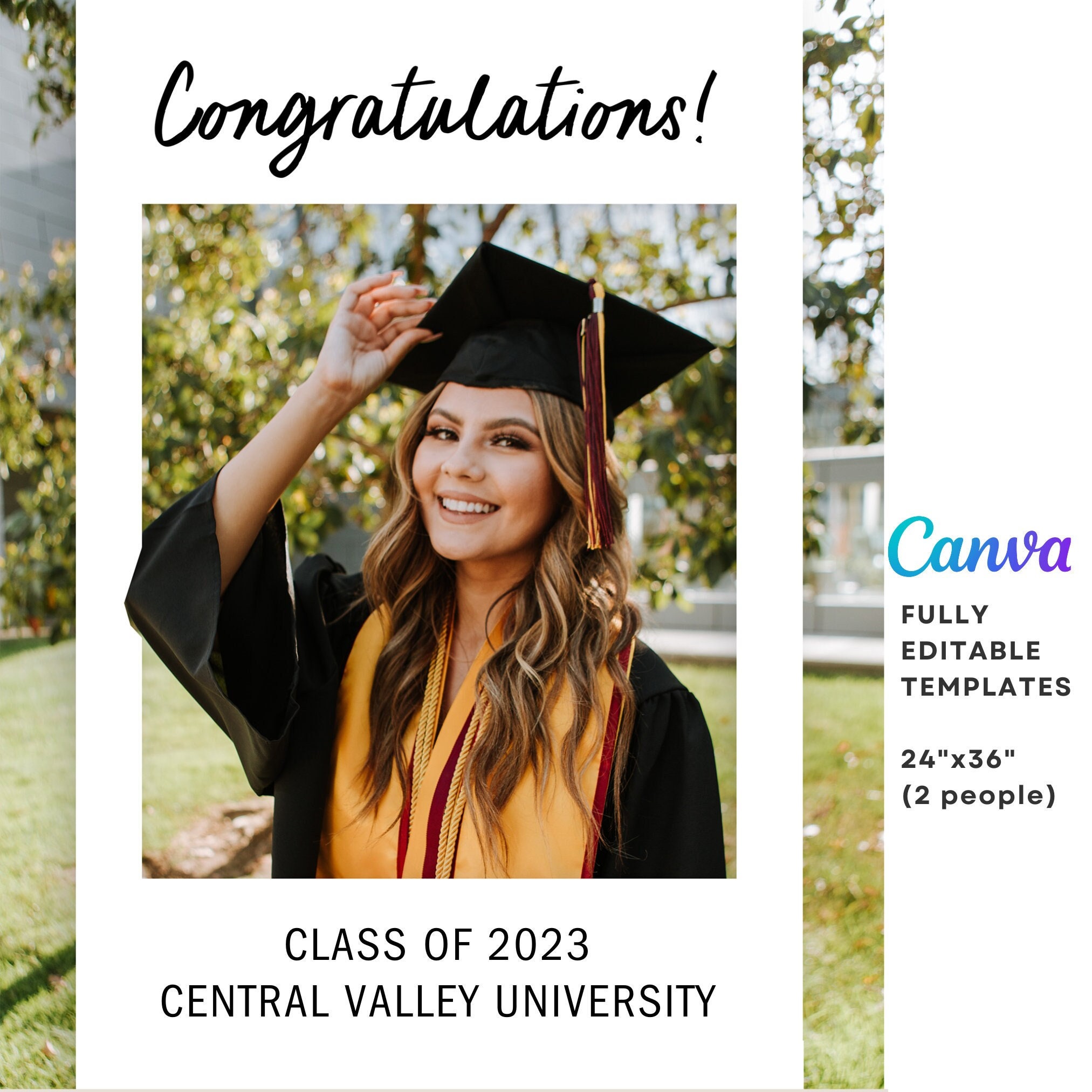 EDITABLE Photo Prop Frame Printable Graduation Selfie Photo - Etsy