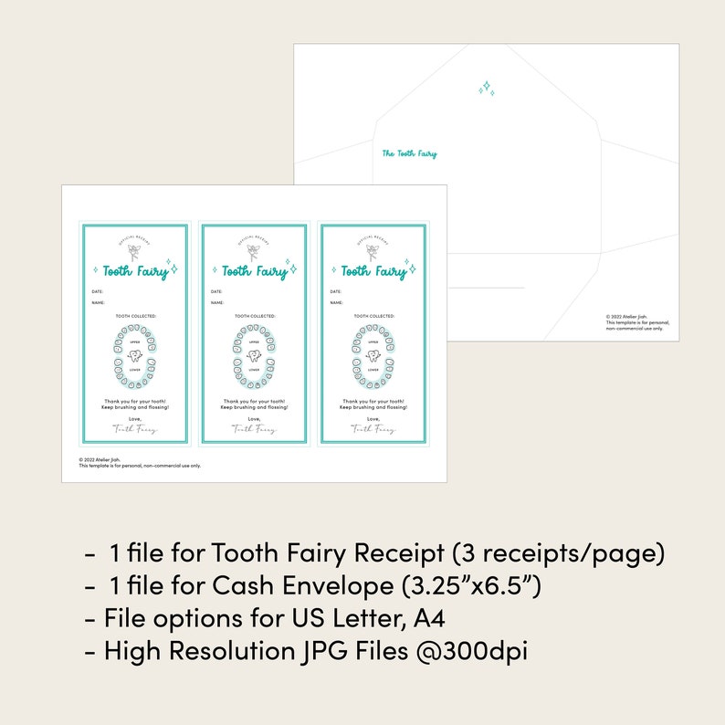 Tooth Fairy Receipt Printable Lost Tooth Report Tooth Fairy - Etsy