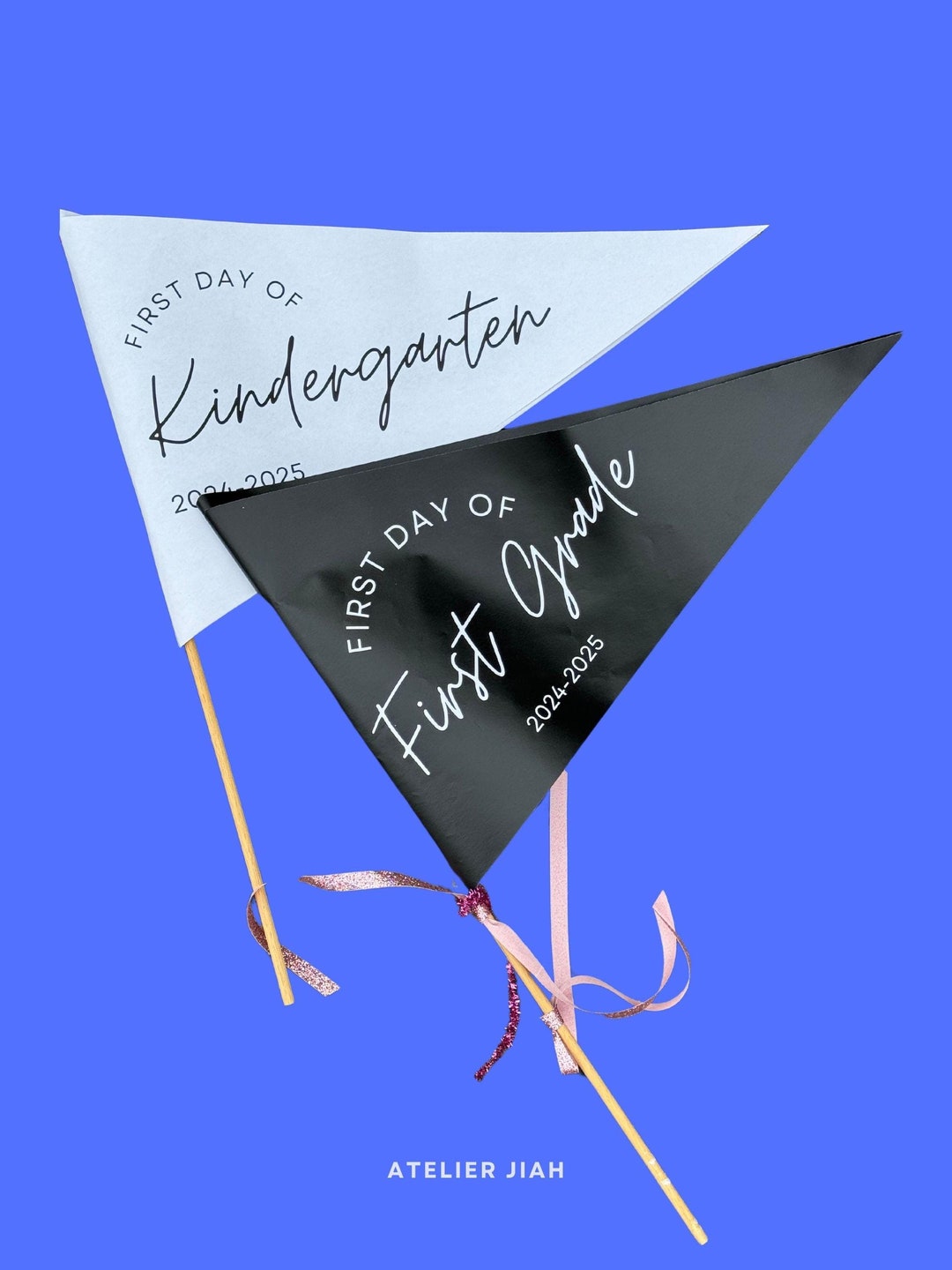 PRINTABLE First Day of School Flag Kids Custom First Last Day of School ...