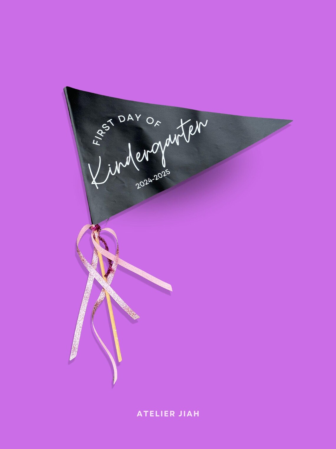 PRINTABLE First Day of School Flag Kids Custom First Last Day of School ...