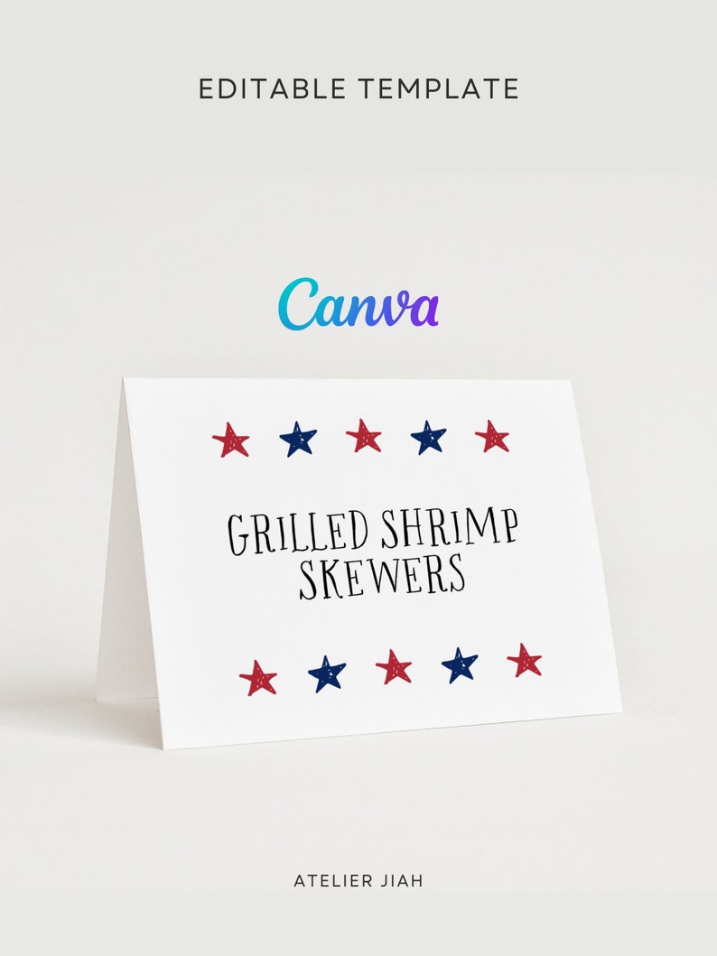 EDITABLE 4th of July Gift Tag Minimalist Thank You Tag Printable ...