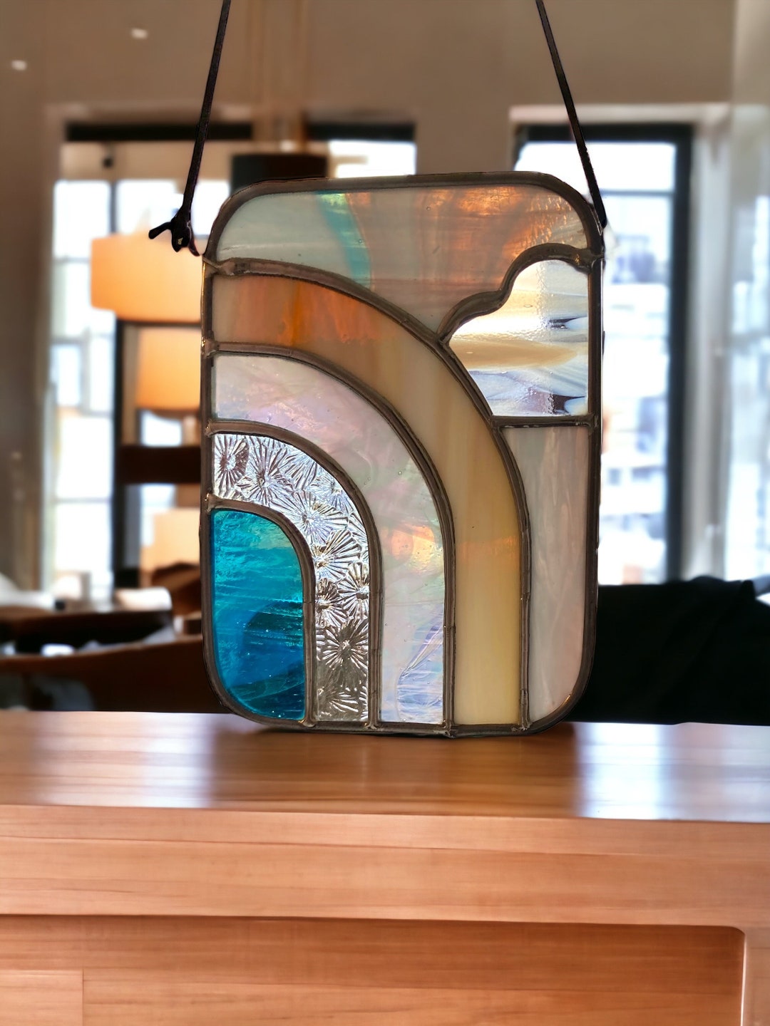 A REDUCED Stained Glass Panel Reflecting the Changing - Etsy