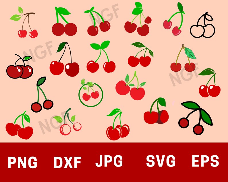 Cherry Svg,fruits Dxf,cherries Svg,fruit Svg,cut File,cricut,silhouette ...