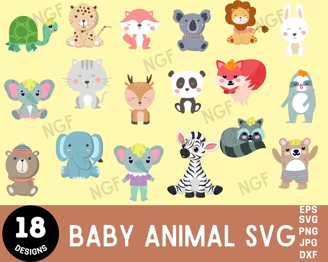 Animal SVG, Safari Animals SVG, Jungle Animals SVG, Cute Animals Svg ...
