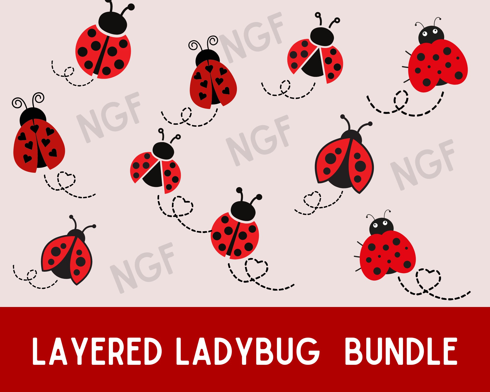 Ladybug Bundle SVG - Ladybug SVG - Ladybug SVG Layered- Instant ...
