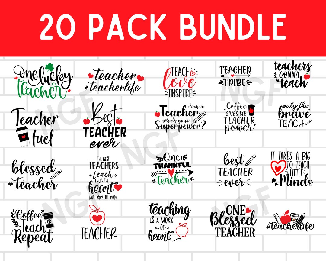 Teacher SVG Bundle , Teacher Quote SVG , Teacher Life SVG , Teacher ...