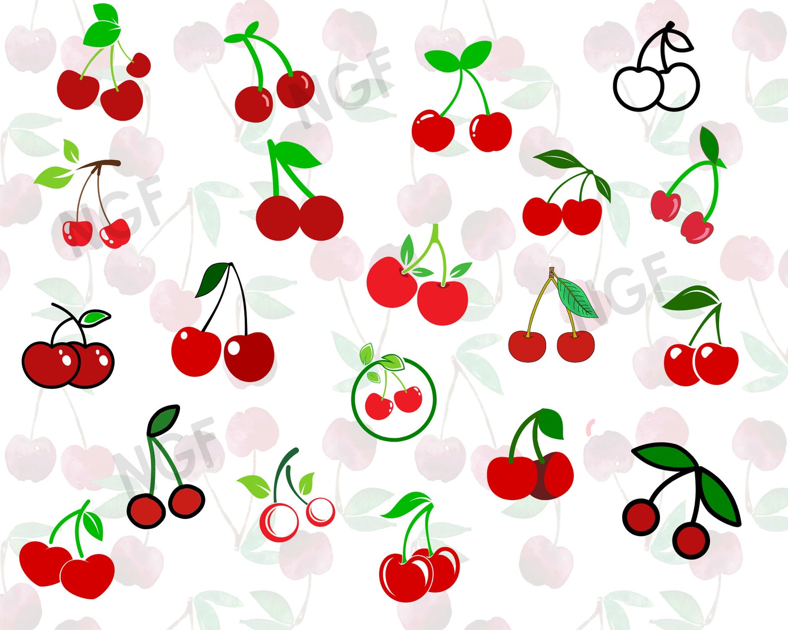 Cherry Svg,fruits Dxf,cherries Svg,fruit Svg,cut File,cricut,silhouette ...