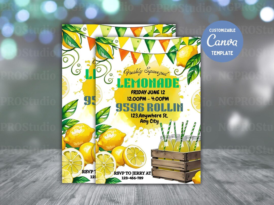Lemonade Sale Flyer Template Summer Fundraiser Flyer Printable Lemonade ...