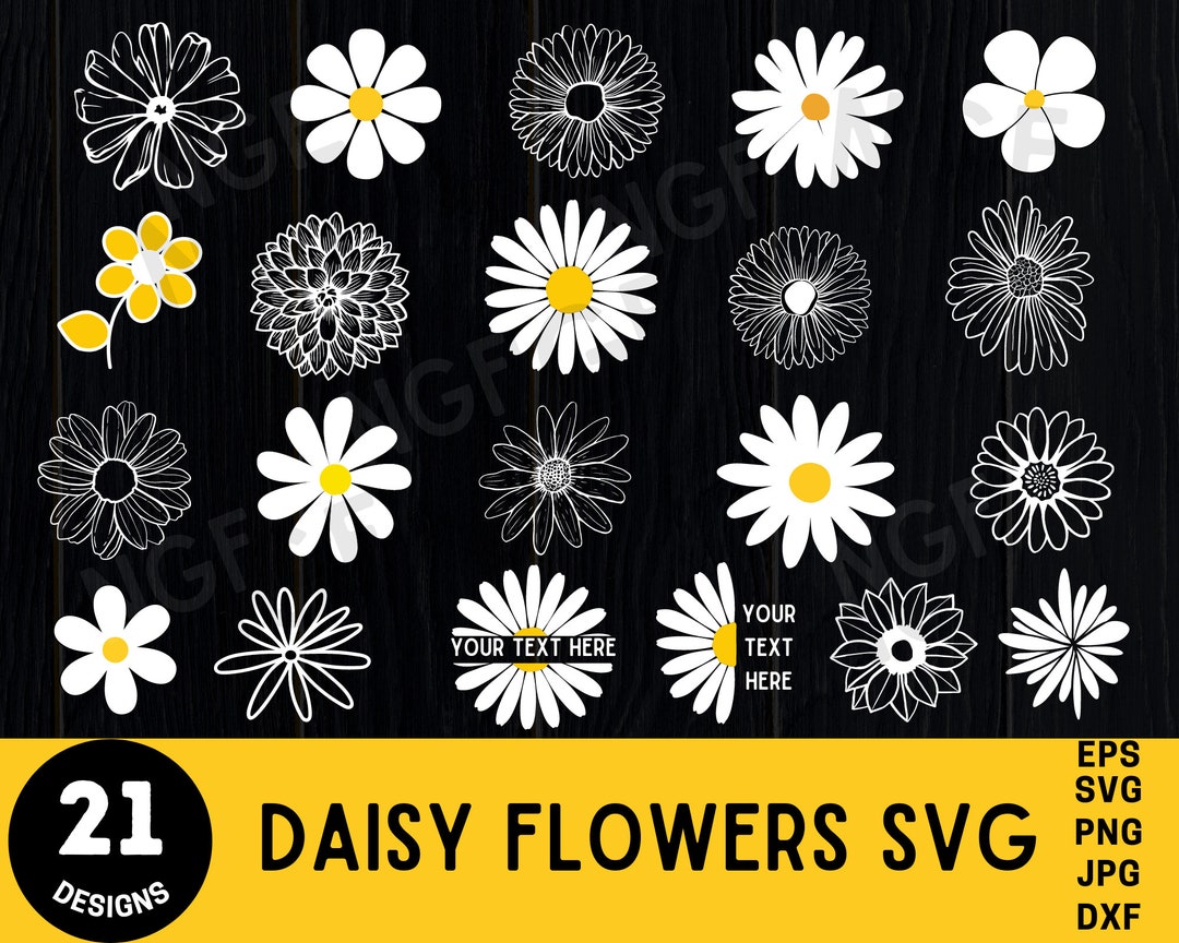 Daisy Svg, Daisy Png, Simple Daisy Svg, Daisy Monogram, Daisy Logo ...