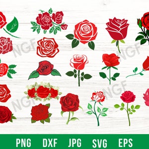 Rose Svg Bundle Roses Svg Rose Clipart Flower Svg Roses - Etsy