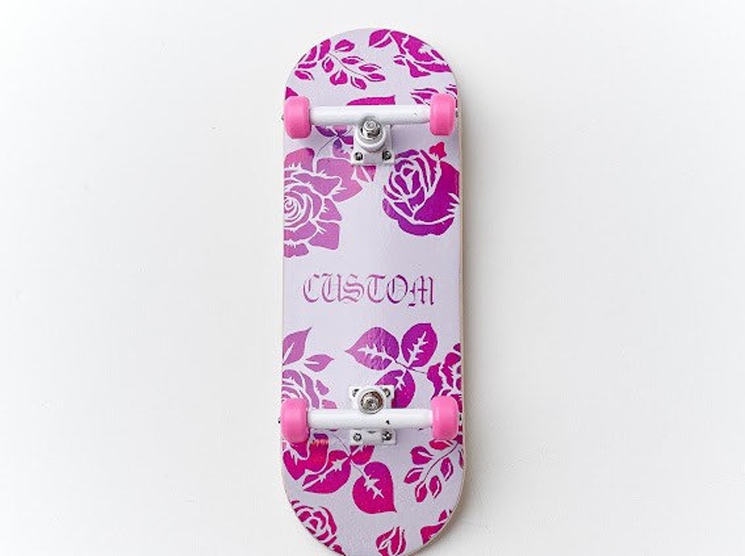 Professional Wooden Fingerboard Custom ROSES Pink Shimmer Foil 32mm - Etsy