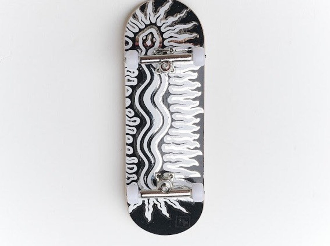Professional Wooden Fingerboard Custom Papapower Snake Silver Foil 34mm ...