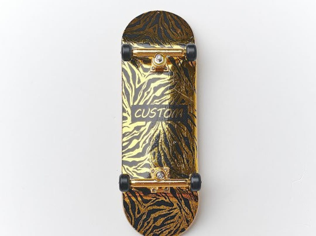 Professional Wooden Fingerboard Custom Zebra Gold Foil 34mm - Etsy