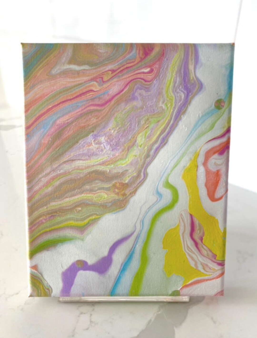 The Rainbow 8x10 Rainbow Acrylic Pour Painting Acrylic Art Handmade Art ...