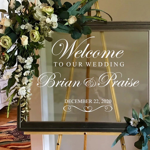 Custom Wedding Welcome Sign Vinyl - Etsy