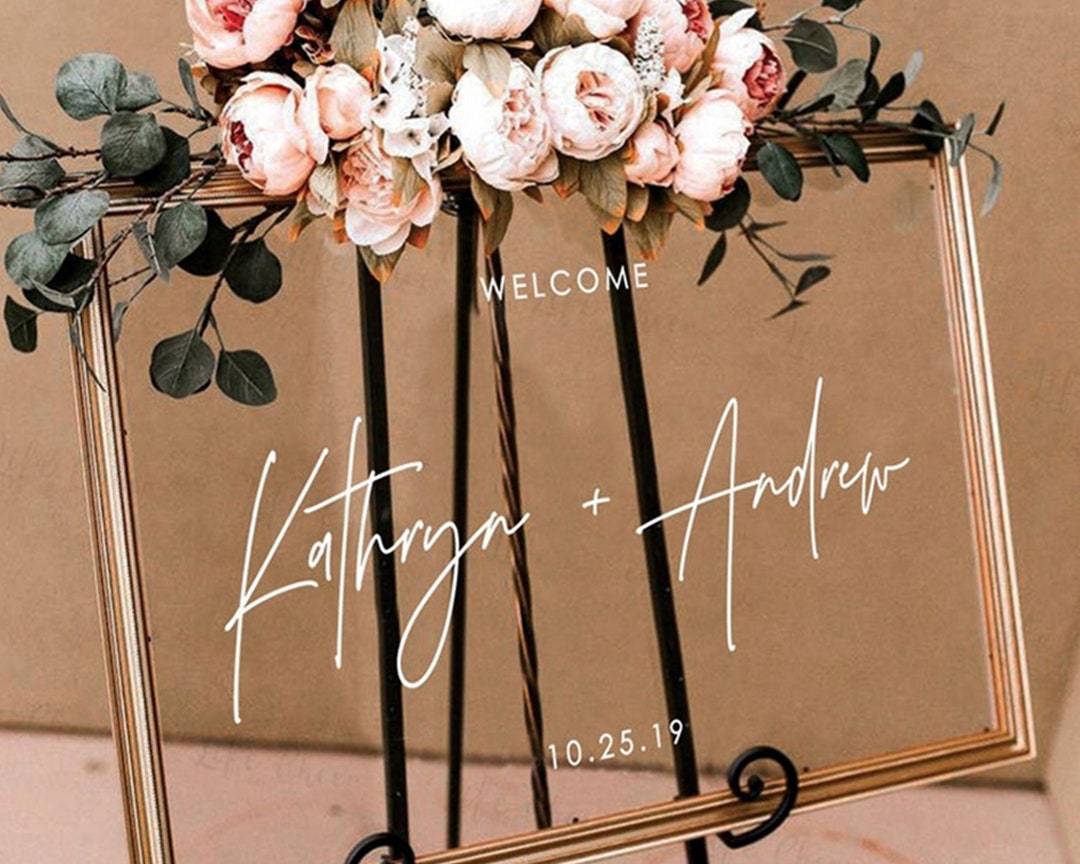 Custom Welcome Wedding Sign Decal Wedding Decal for Mirror - Etsy