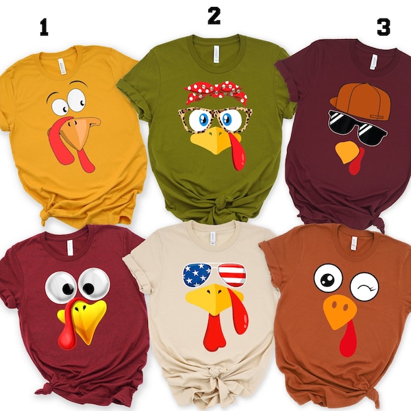 Turkey Face Shirt - Etsy