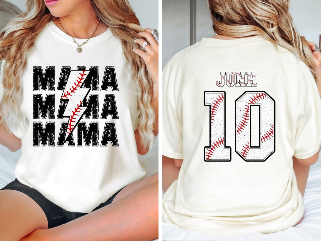 Custom Baseball Mom Shirt, Mom Baseball Tee, Baseball Top for Mom ...