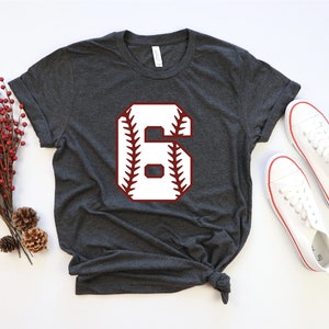 Baseball Numbers Shirt, Baseball Custom Birthday Shirt, Baseball Mom ...