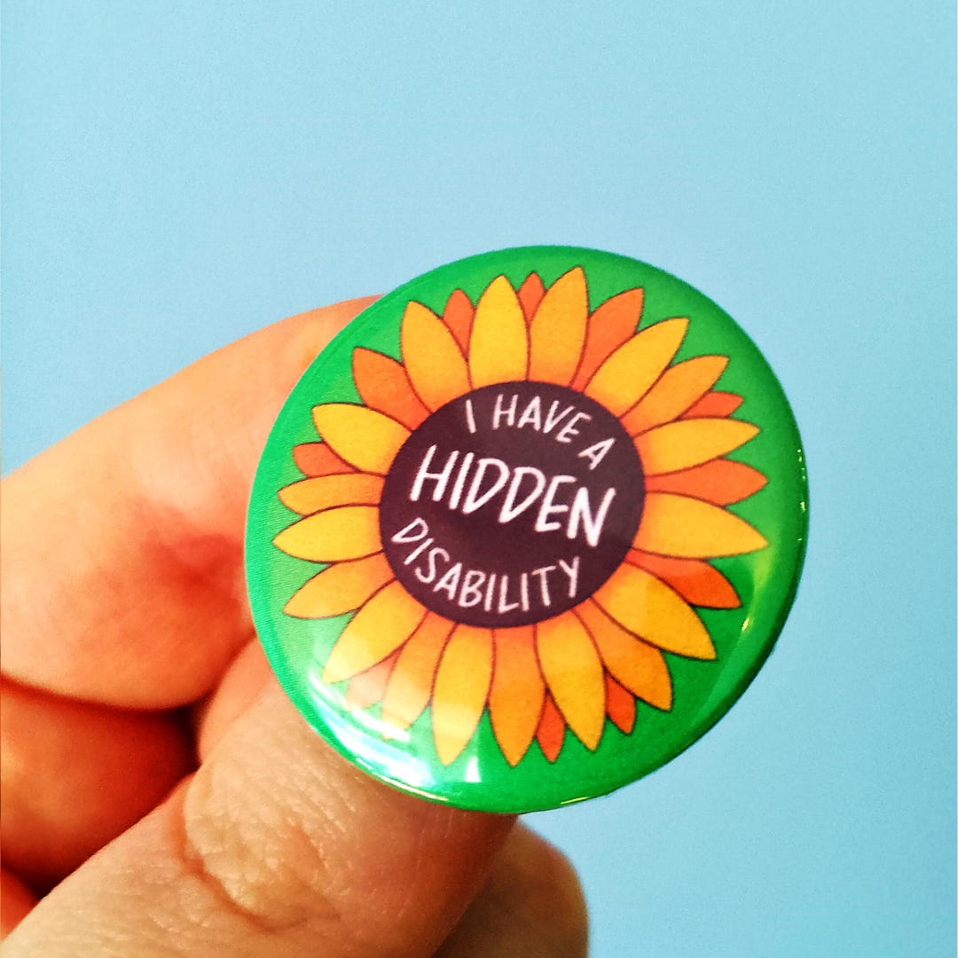 Hidden Disability Sunflower Badge | Invisible Disabilities - Autism ...