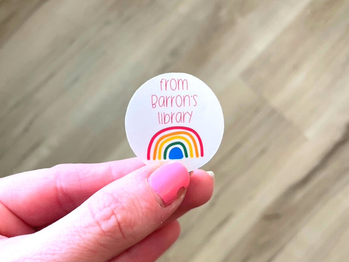 Personalized Library Book Stickers, Custom Library Stickers, Book ...