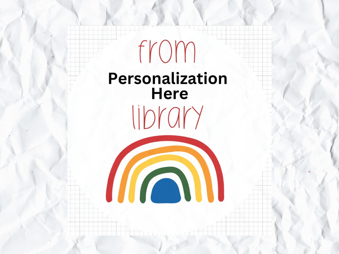Personalized Library Book Stickers, Custom Library Stickers, Book ...