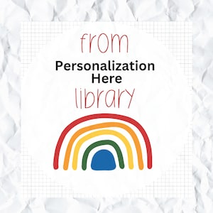 Personalized Library Book Stickers, Custom Library Stickers, Book ...