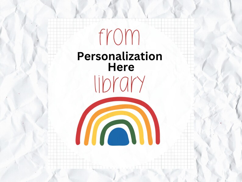 Personalized Library Book Stickers, Custom Library Stickers, Book ...