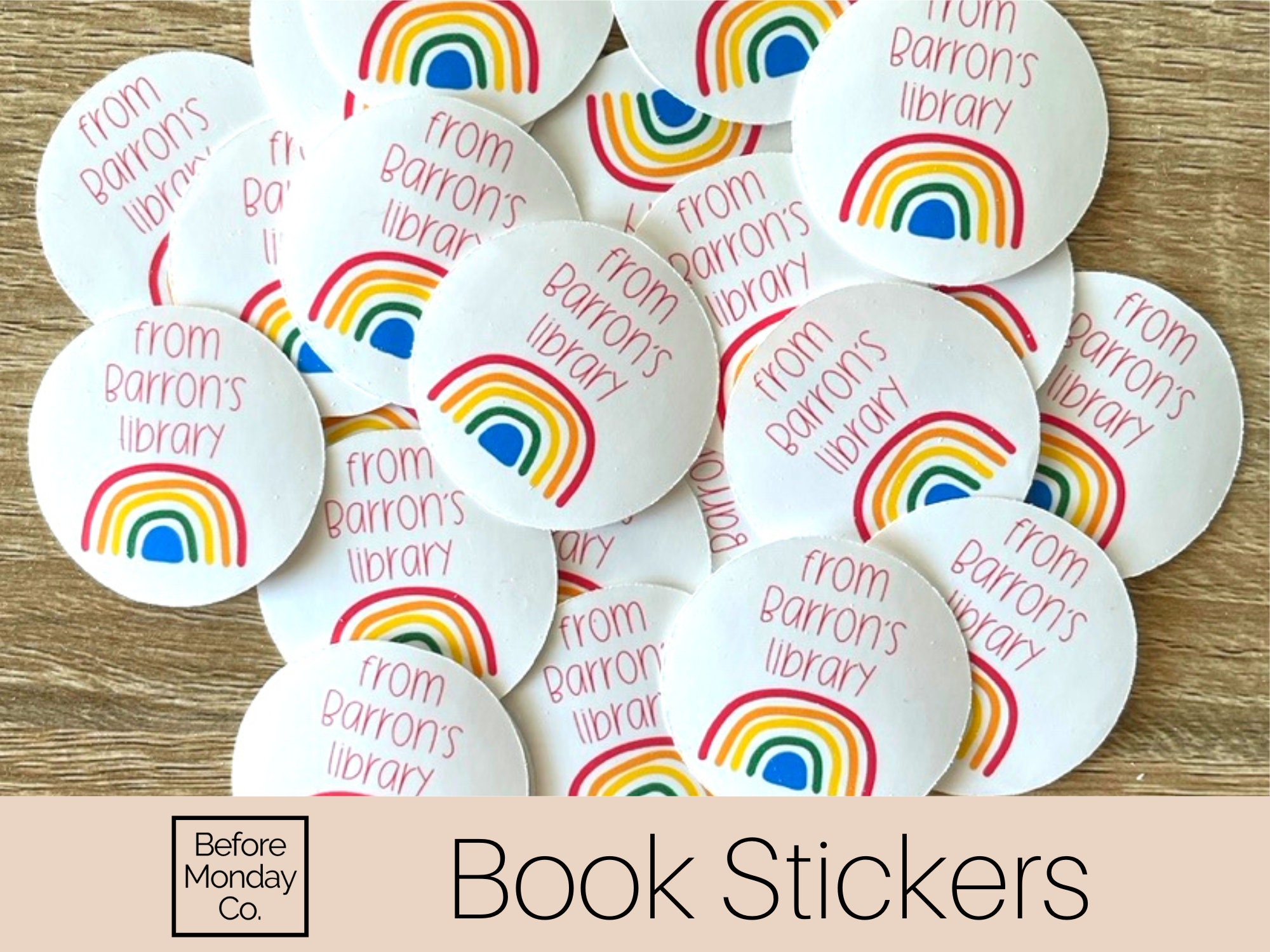 Personalized Library Book Stickers, Custom Library Stickers, Book ...