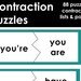 Contraction Puzzles - Grammar Activities - Etsy