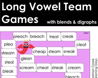 Long Vowel Team UFLI Games Aligned With Lessons 84, 85, 86, 87, and 88 ...