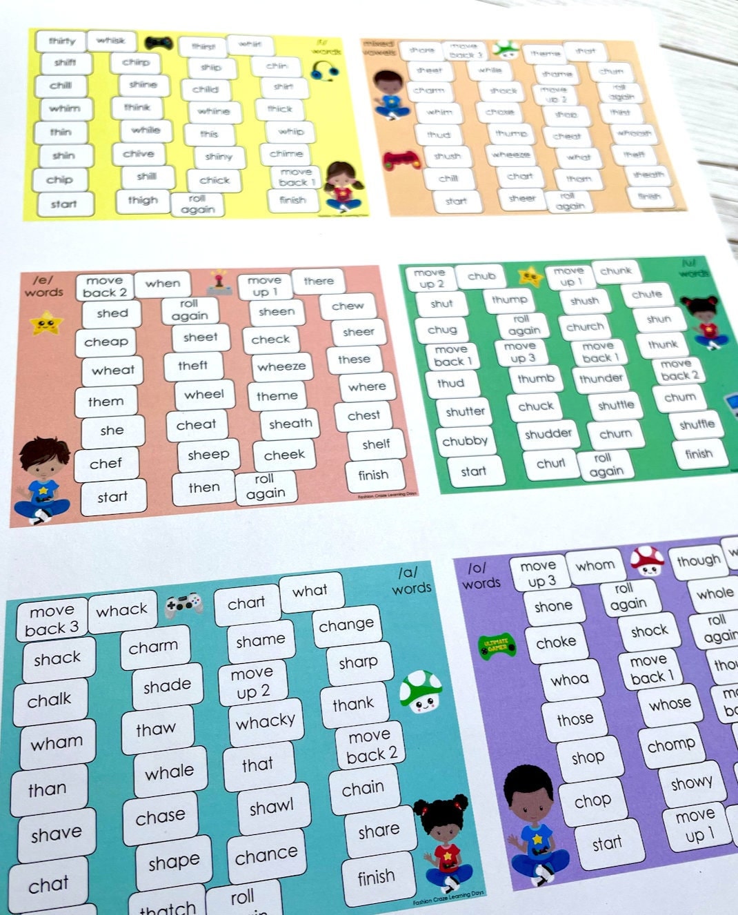 Short Vowel Phonics Games With Long Vowels, R Controlled, and Digraphs ...