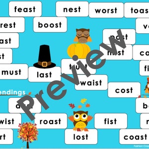 Ending Blends Games Lf, Lt, Lp, Mp, Nd, Nk, Sk, Nt, St Blends Ending ...