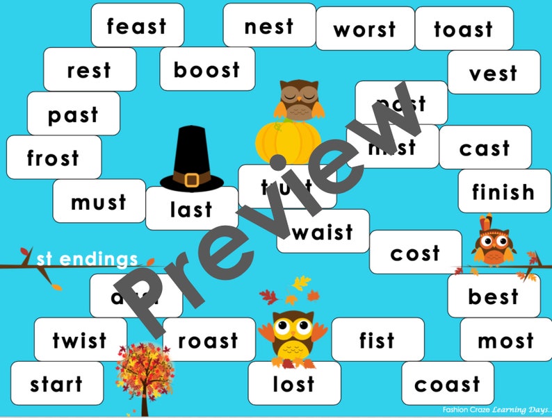 Ending Blends Games Lf, Lt, Lp, Mp, Nd, Nk, Sk, Nt, St Blends Ending ...