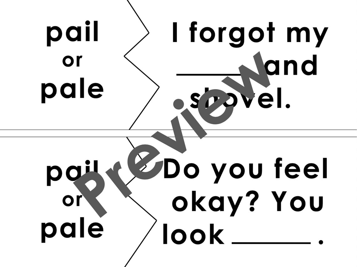 Homophones Puzzles Grammar Activities - Etsy