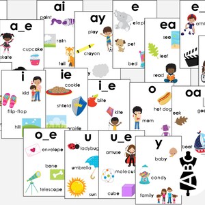 Short and Long Vowel Posters Phonics Posters for K-2 - Etsy