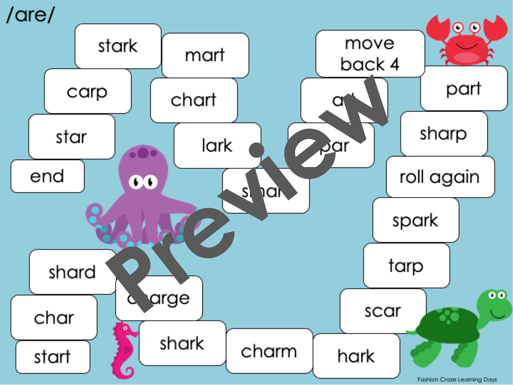 R Controlled Vowel Games With Ar, Er, Or, Air - Etsy