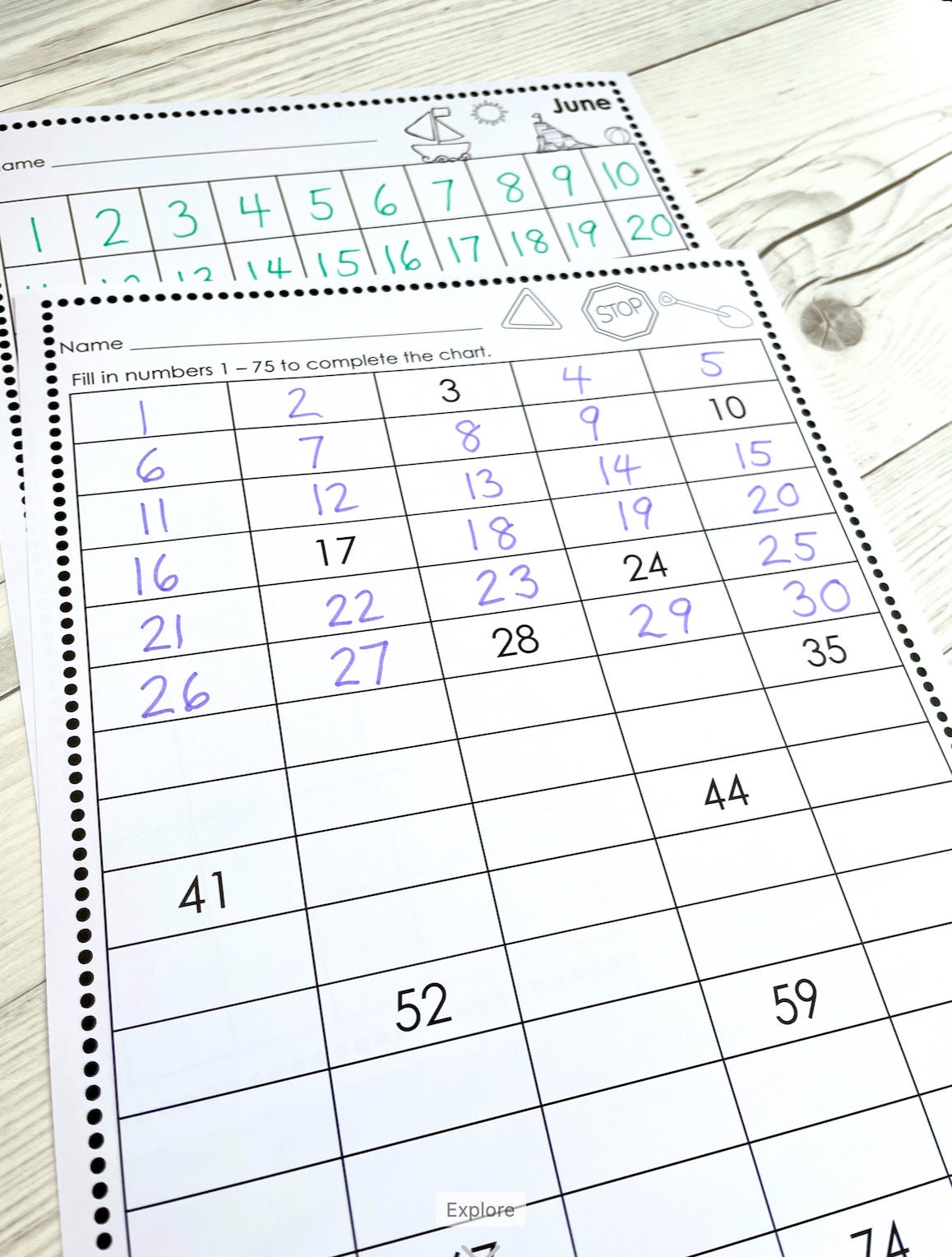 100's Chart Activities Monthly 100's Chart Book for K-1 - Etsy