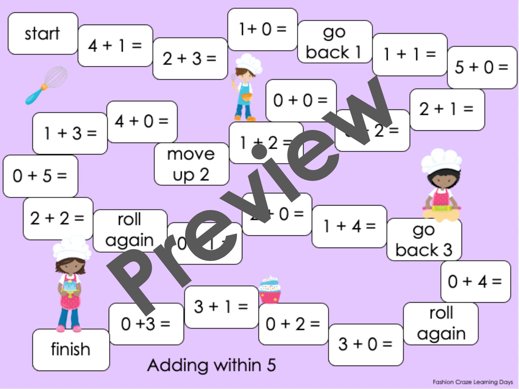 Math Fact Practice for K-2 Addition Games and Subtraction Games - Etsy