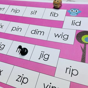 Short Vowel CVC Game Boards - Etsy