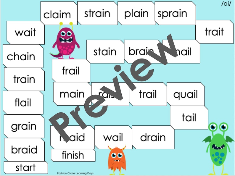 Long Vowel Team UFLI Games Aligned With Lessons 84, 85, 86, 87, and 88 ...
