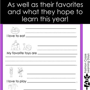All About Me Book for K-1 Star Student Activities - Etsy