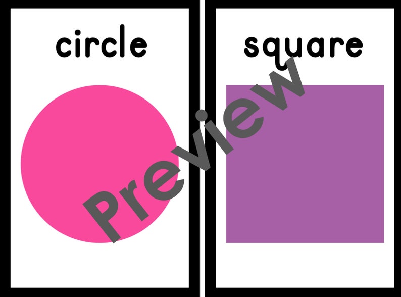 2D and 3D Shape Posters - Etsy