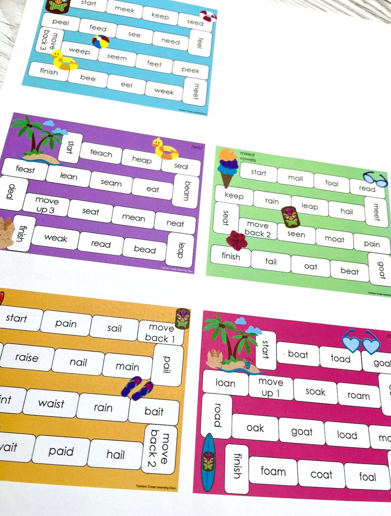 Long Vowel Games Long Vowel Teams Long Vowel Words Long - Etsy