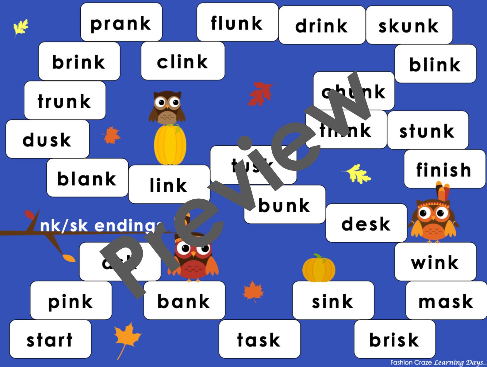 Ending Blends Games Lf, Lt, Lp, Mp, Nd, Nk, Sk, Nt, St Blends Ending ...