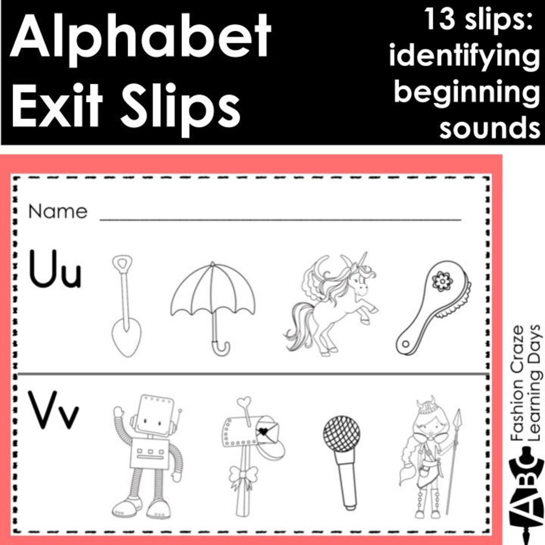 Letter Sounds Phonics Exit Slips - Etsy