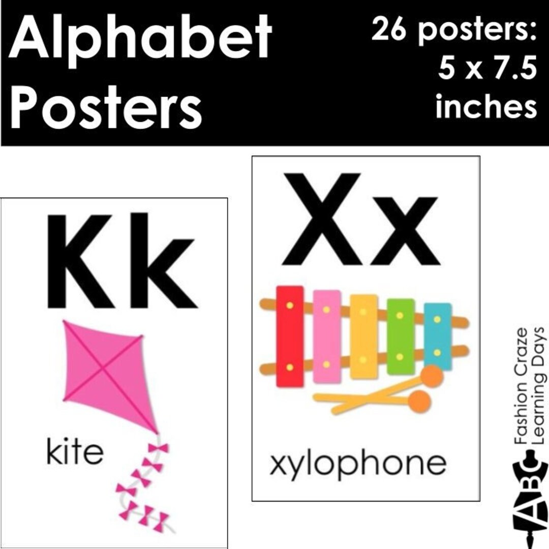 Alphabet Posters - ABC Line for K-2 - Etsy