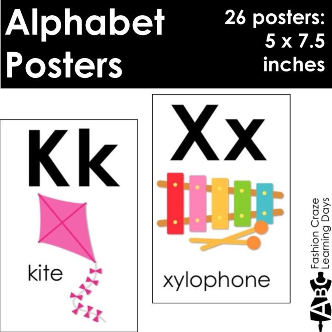 Alphabet Posters - ABC Line for K-2 - Etsy