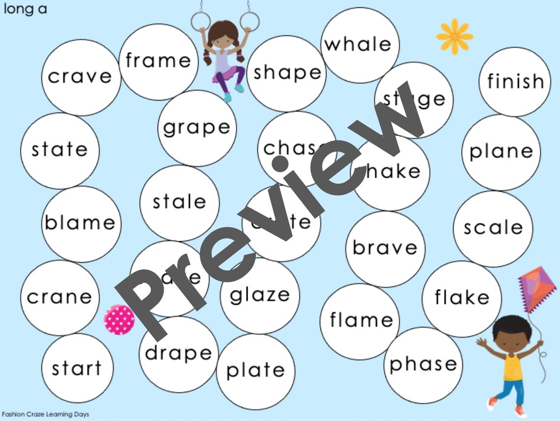 Long Vowel Digraphs UFLI Games Aligned With Lessons 54, 55, 56, 57, 58 ...