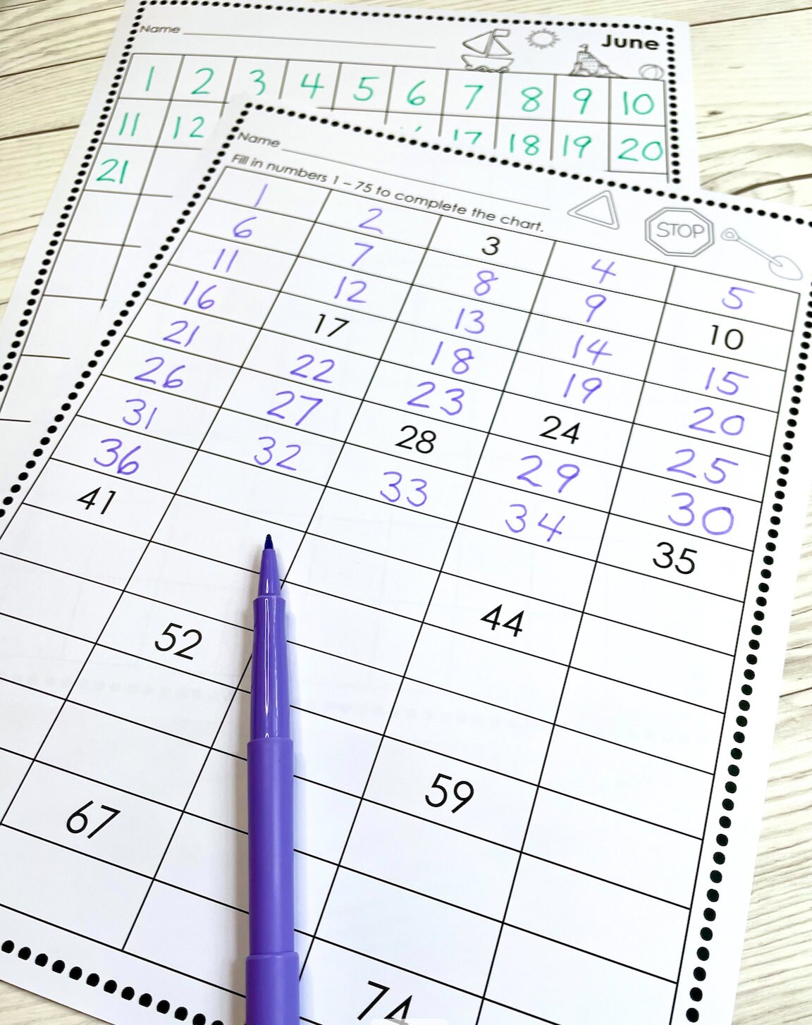 100's Chart Activities Monthly 100's Chart Book for K-1 - Etsy